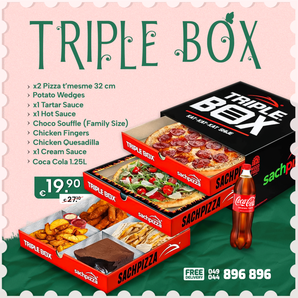 Triple Box – Sach Pizza Prishtine