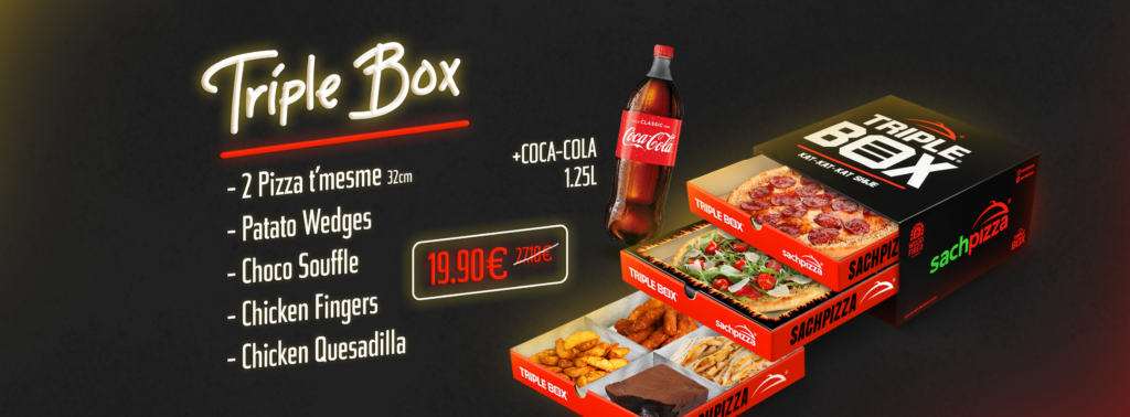Triple Box – Sach Pizza Prishtine